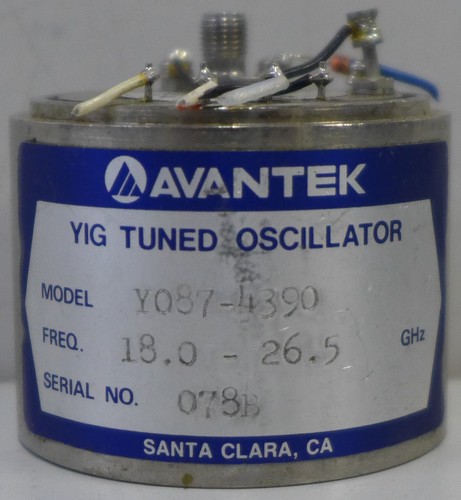 Avantek Y087-4390 Yig Tuned Oscillator 18.0 to 26.5 GHz | eBay