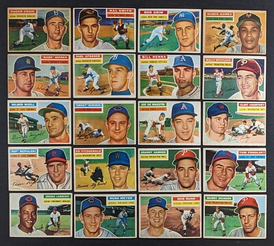 1956 Topps Baseball Starter Set 20 Cards Roger Craig Rookie | eBay