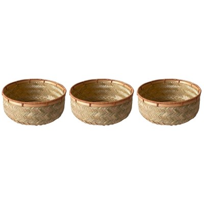 3 Pieces Brotkorb Mit Trockenfrüchten Körbe Aus Rattan Schüssel ...