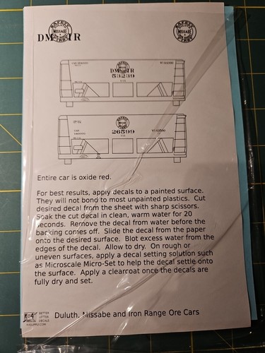 K4 HO Scale Decals Duluth, Missabe and Iron Range Ore Hopper Cars White ...