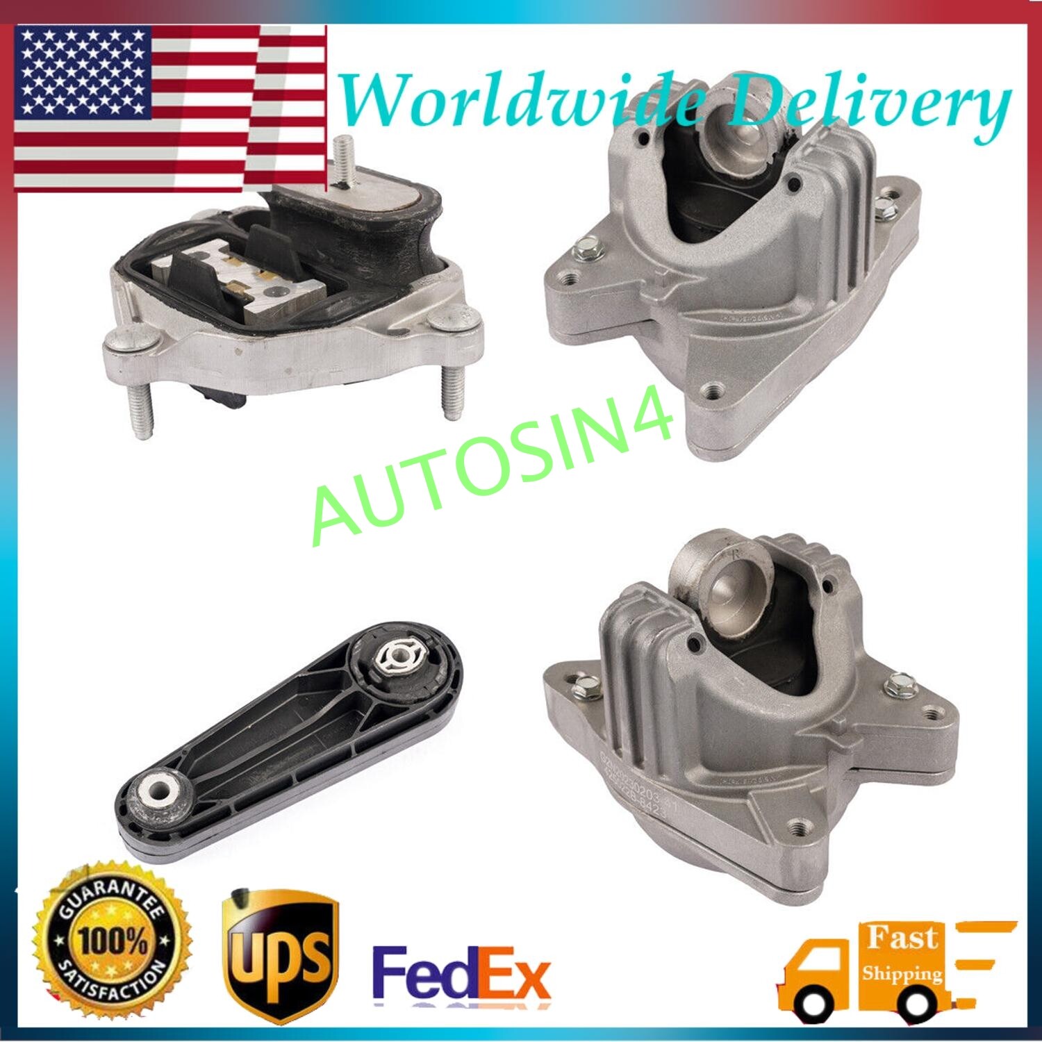4pcs Engine & Trans Mount 94637505840 For Porsche Macan 95B 3.0L ...