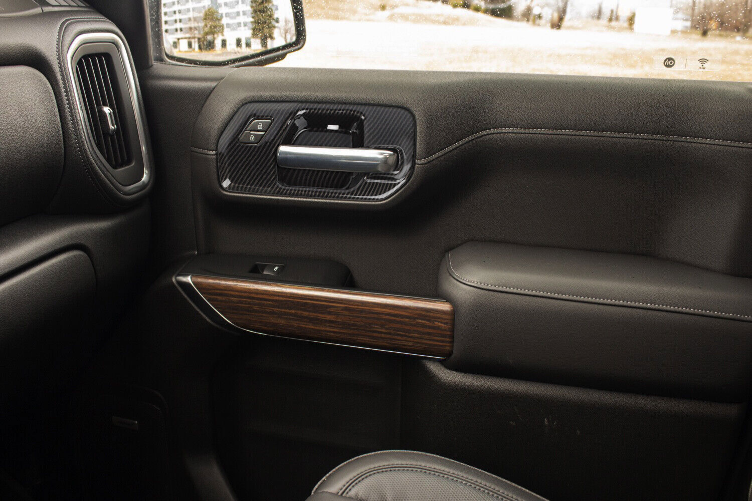 Interior Door Panel Handle Bowl Trim Cover For Chevy Silverado 19 ...
