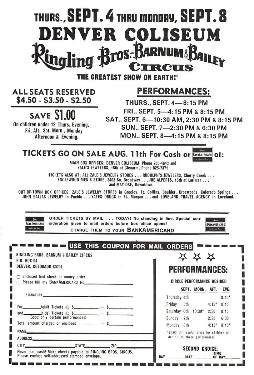 Denver Coliseum Circus Seating Chart