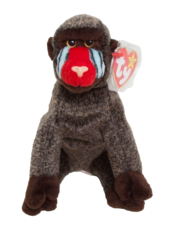 Vintage Ty Beanie Babies CHEEKS The Baboon - 1999 Retired - New With ...