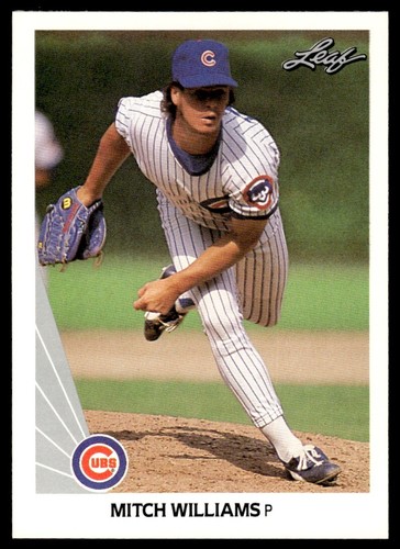 1990 Leaf Baseball Card Mitch Williams Chicago Cubs #156 | eBay