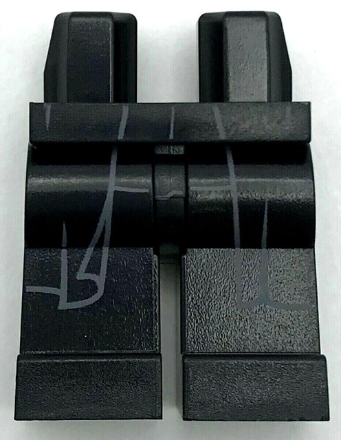 Lego New Black Minifigure Legs with White Robe Pattern Pants | eBay