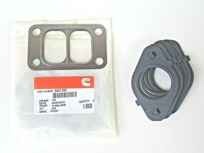 3946275 Exhaust Gaskets (6) w/Multi-Layer CumminsTurbo Gsk 3901356 5.9L ...