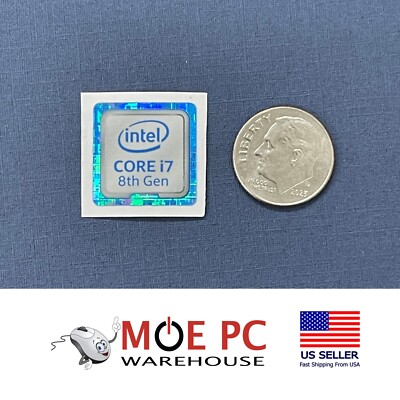 Laptop Intel Core i7 8TH GEN Sticker 21x15.5mm Blue New & Genuine USA ...