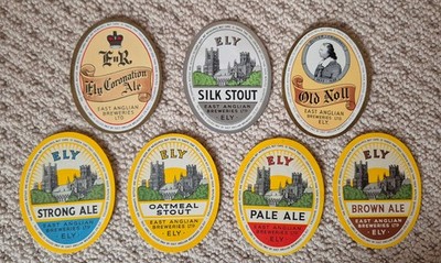 Breweriana - East Anglian Breweries Beer Bottle Labels Ely Brewery ...