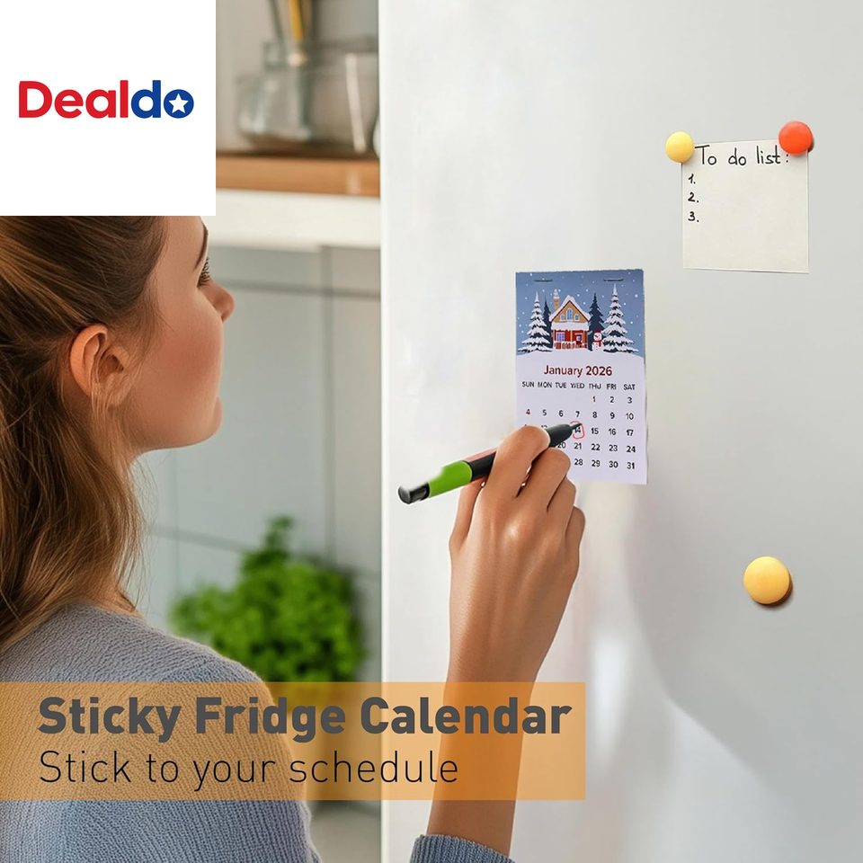 2026 Mini Calendar 6-Pack - Small Peel and Stick Monthly Adhesive ...
