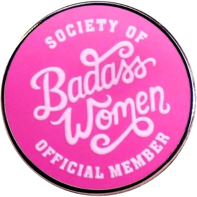 Society Of Badass Women Official Member Enamel Lapel Pin Brooch Pink ...