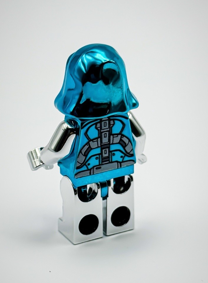 Lego Chrome Silver Blue Sith Warrior Mini Figure Star Wars + Weapons ...