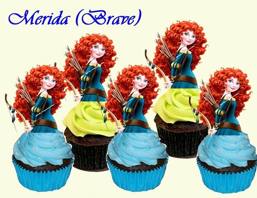 Princess Merida (Brave) Cupcake Topper (12pcs) | eBay