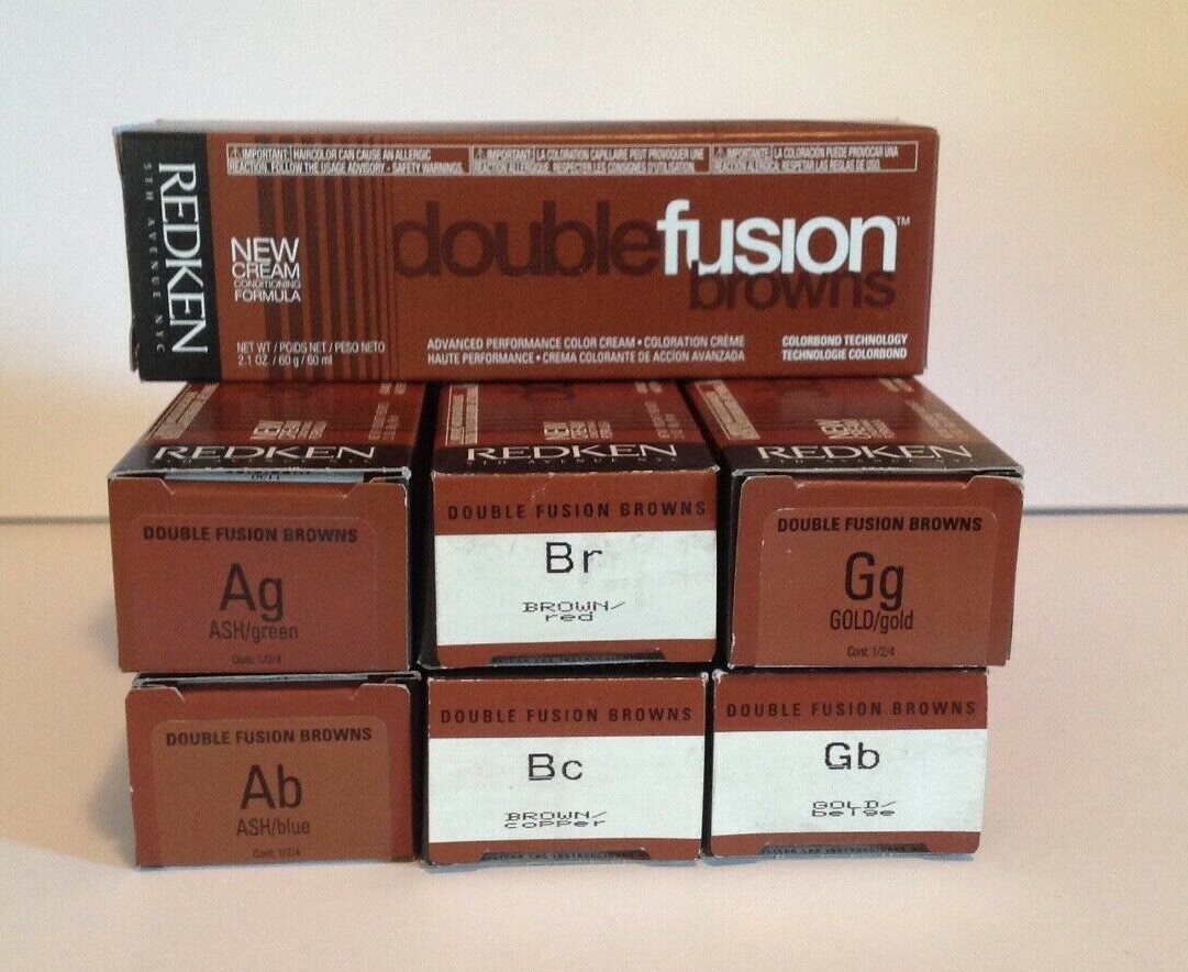 Redken Double Fusion Browns Permanent Hair Color YOUR CHOICE (dk br bx ...