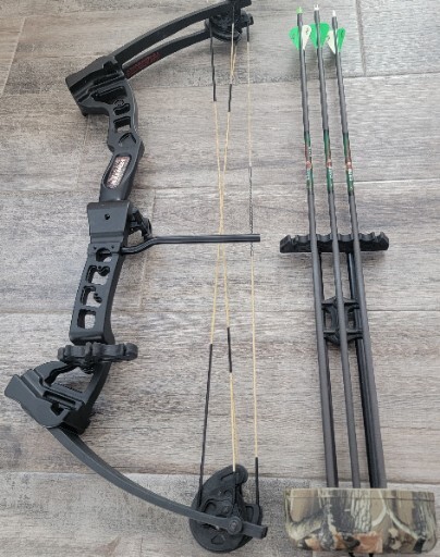 barnett vortex lite compound bow,and three Redhead Carbon fury arrows ...