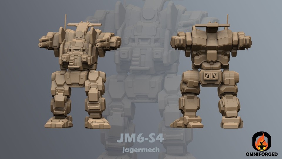 Jagermech Mini JM6-S4 Mech MWO Miniature Compatible with Battletech | eBay