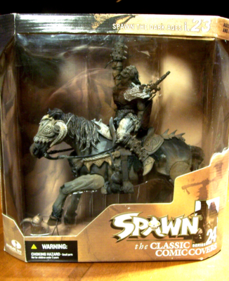 McFarlane Spawn BLACK KNIGHT, HORSEBACK (12" tall) Articulated ...