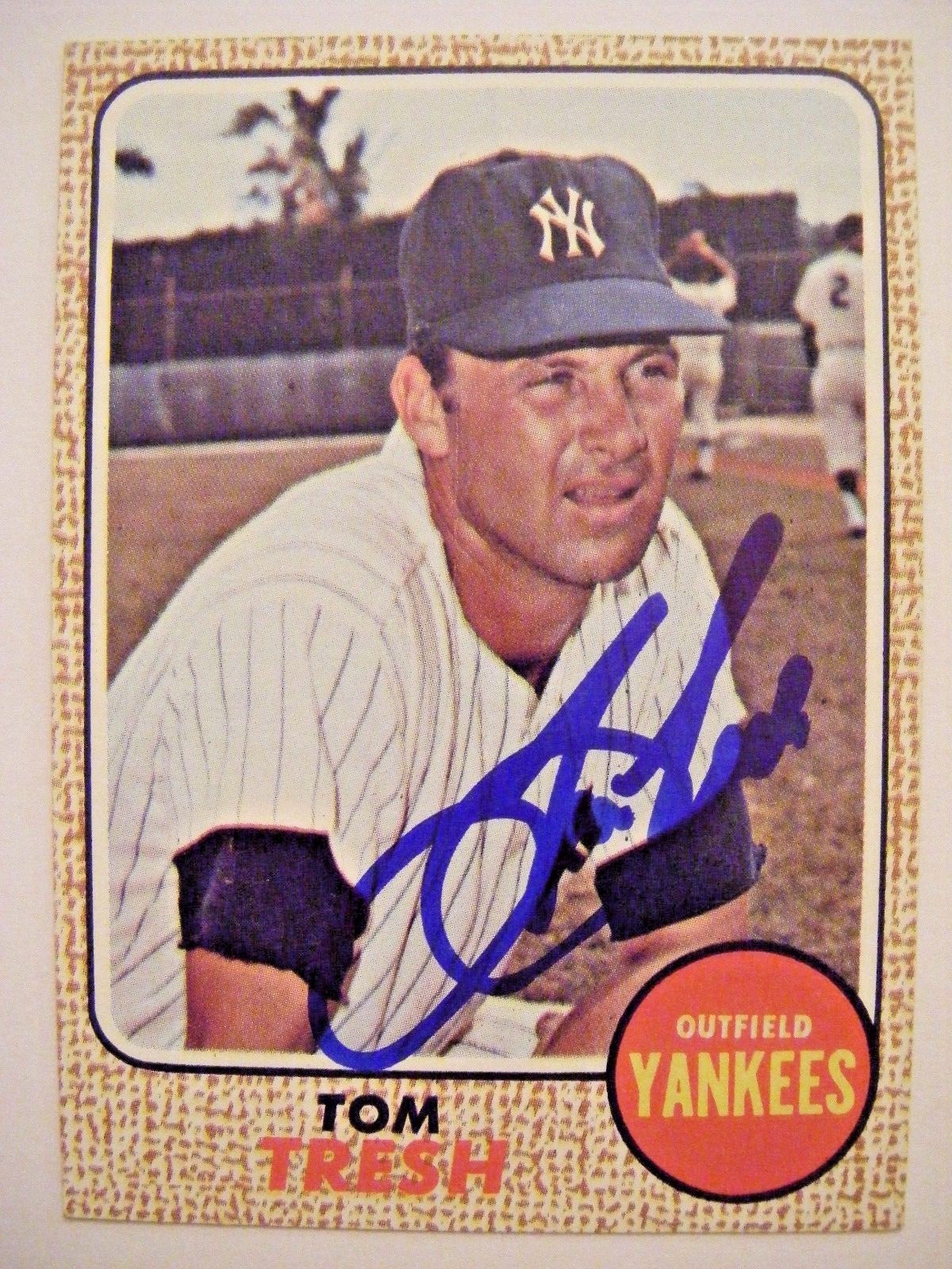 TOM TRESH signed YANKEES 1968 Topps baseball card AUTO Autographed 69 ...