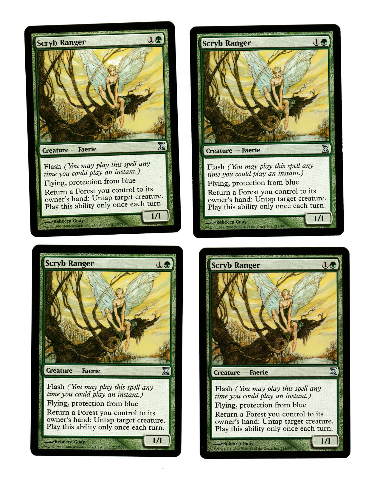 4x Scryb Ranger EX Time Spiral Mtg Magic EDH 4x x4 | eBay