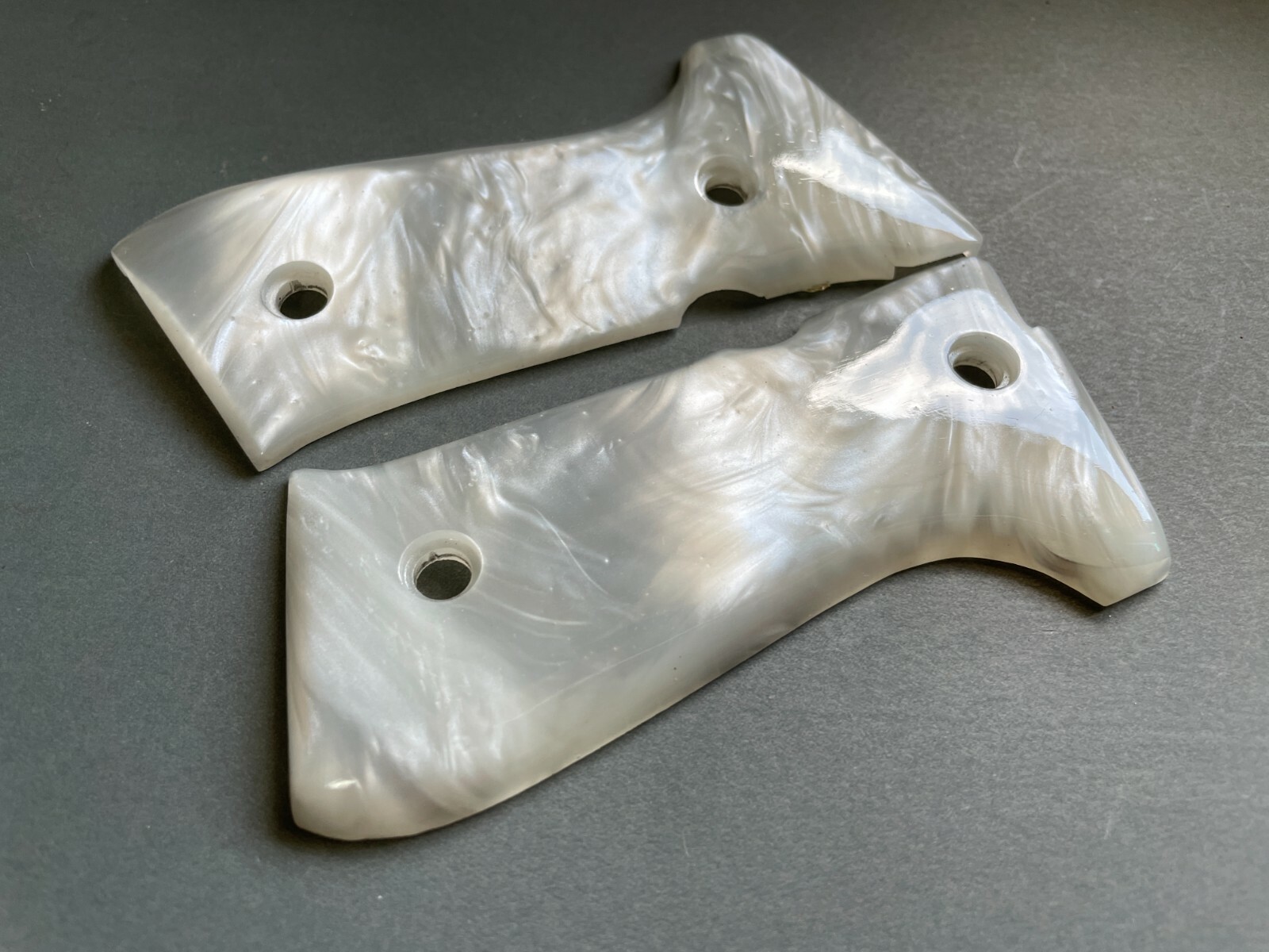 NEW WHITE PEARL COLOR POLYMER RESIN GRIP FOR BERETTA FULL SIZE 92, 96 ...