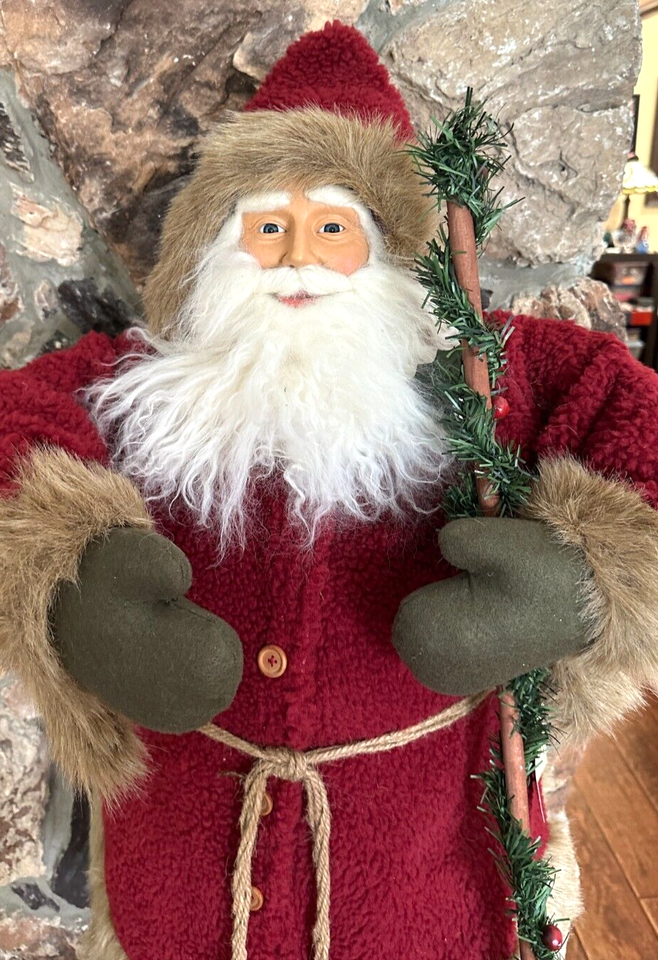 RARE VINTAGE TINA MITCHELL LG 36" OLD WORLD SANTA CLAUS STAND UP DOLL ...
