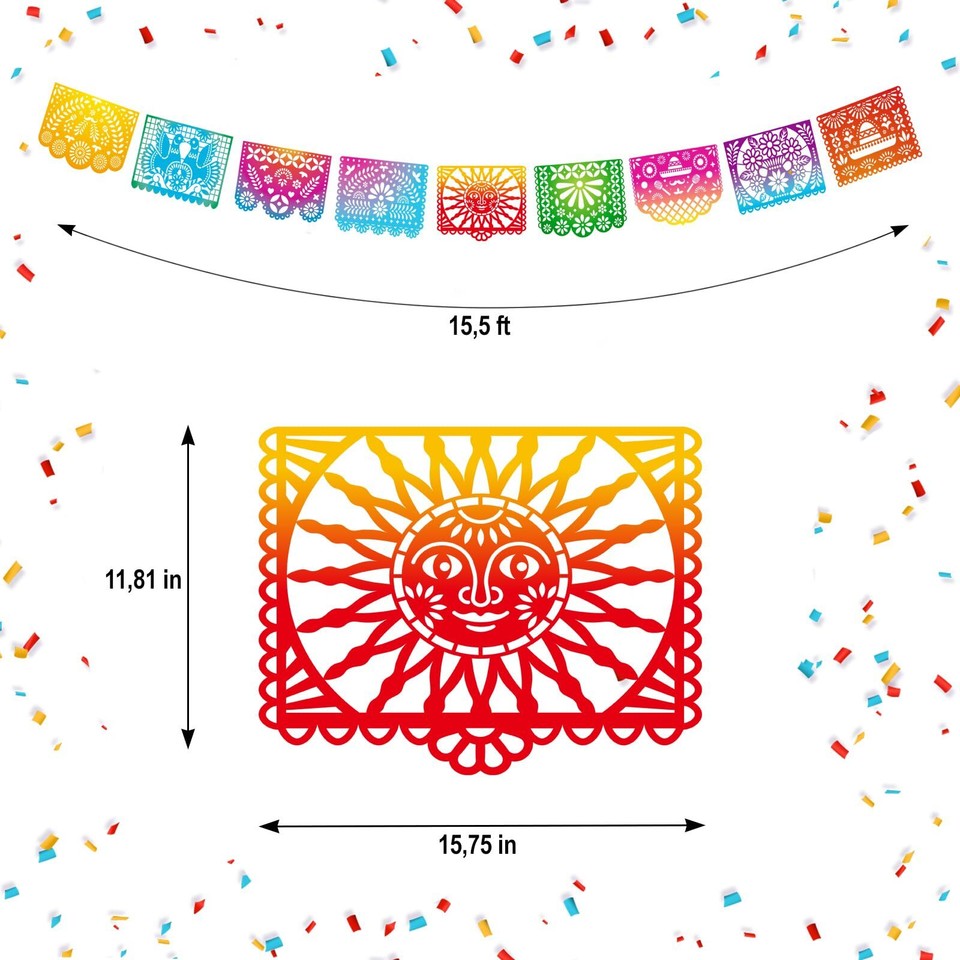 5 Packs 82 Ft Long Mexican Party Banners Fiesta Party Decorations | eBay