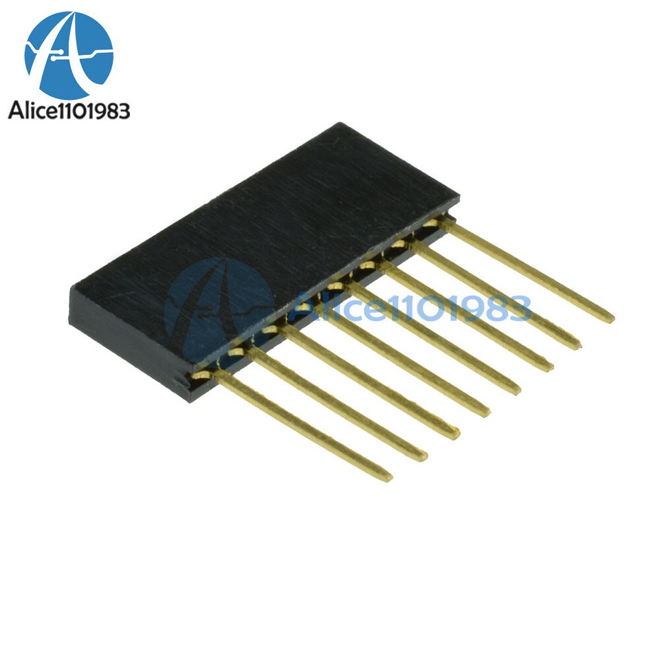 100pcs 8 Pin 2.54 mm Stackable Long Legs Femal Header For Arduino ...