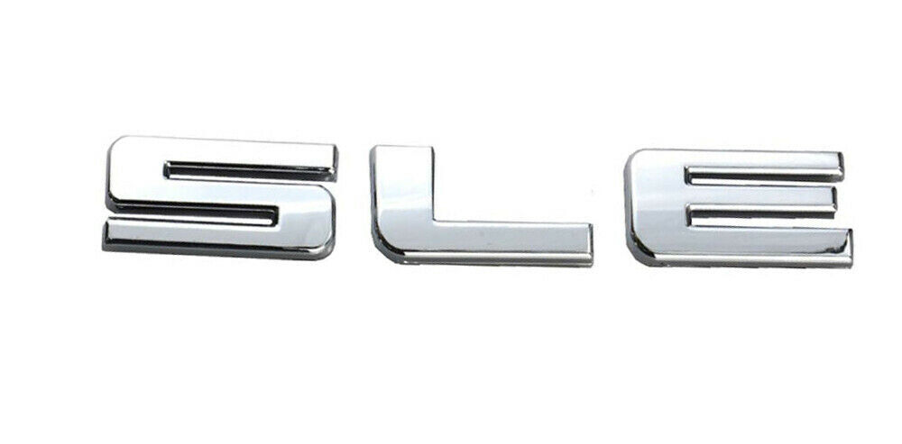 1x Chrome GMC Sierra SLE Letter Emblem Badge Front Door/Rear Tailgate ...