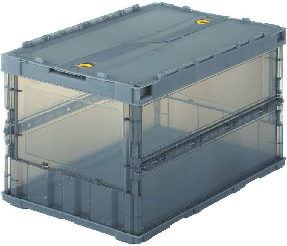 TRUSCO Danboard Folding Container Strage Box Case 51.3L With lock＆lid ...
