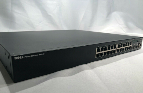 Powerconnect 3524P Dell 24 Port PoE 10/100 Ethernet Switch Refurbished ...