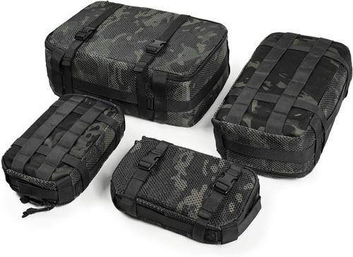 4 Set Tactical Packing Cubes ，Compressible Mesh Duffle Storage ...