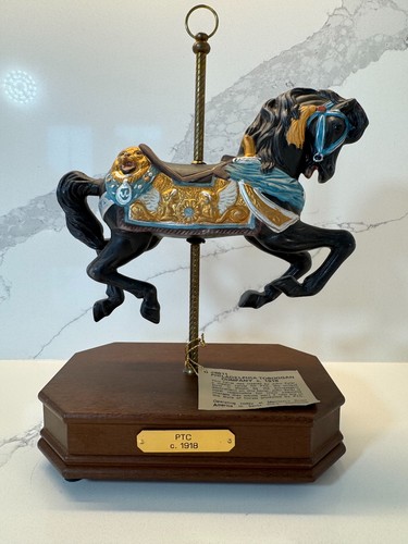 Vintage 1987 IGI Carousel Horse Music Box PTC 1918 Circus Figurine ...
