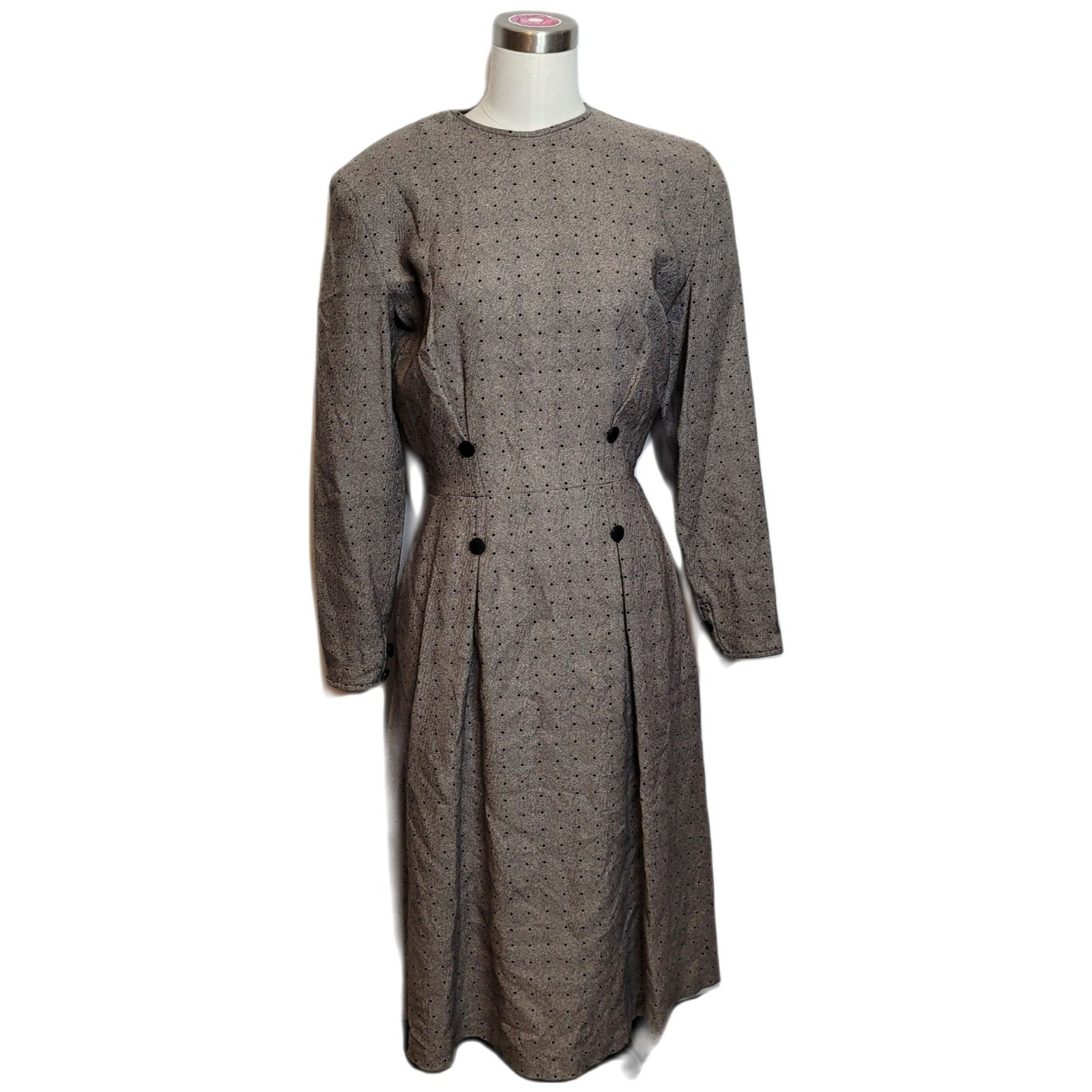 Vintage 80s Giorgio Armani Secretary Dress Made in Italy Gray Wool Size ...