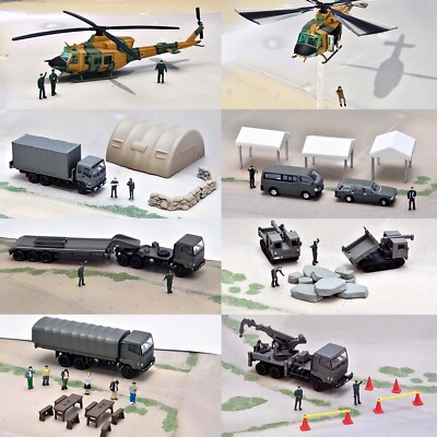 N Scale Tomytec JGSDF Military Vehicles/Helicopters Set of Random 8 ...