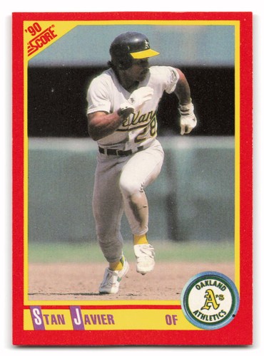 Stan Javier 1990 Score BASEBALL #394 Oakland Athletics | eBay