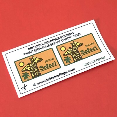 Britains Ltd Safari Land Rover Toy Sticker/Decals - “Giraffes” Motif | eBay