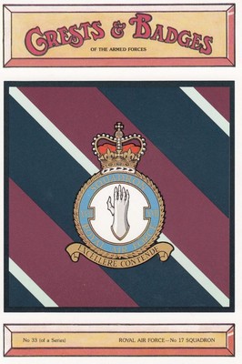 ROYAL AIR FORCE ( RAF ) 17 ( XVII ) SQUADRON POSTCARD ( CRESTS & BADGES ...