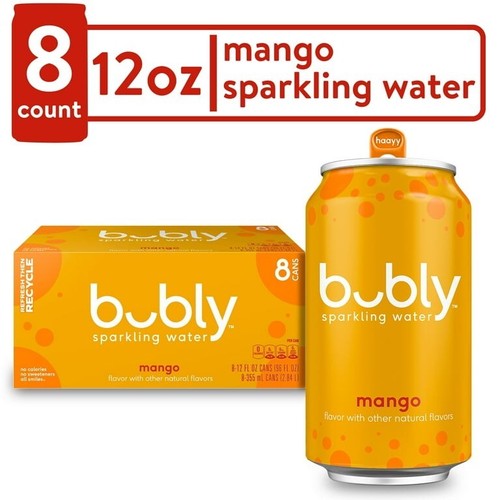 Bubly Mango Sparkling Water 12 fl oz, 8 Pack Cans | eBay