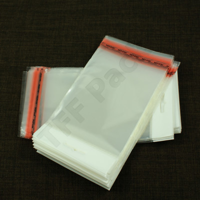 Euro Slot Header Retail Bags 11.4x16.2cm C6 A6 Self Adhesive Peel Seal ...
