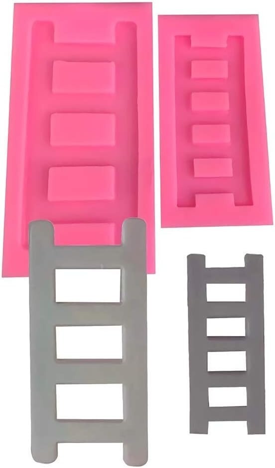 2Pcs MINI SIZE Ladder/Fence Shaped Silicone Fondant Mold Cake Cupcake ...