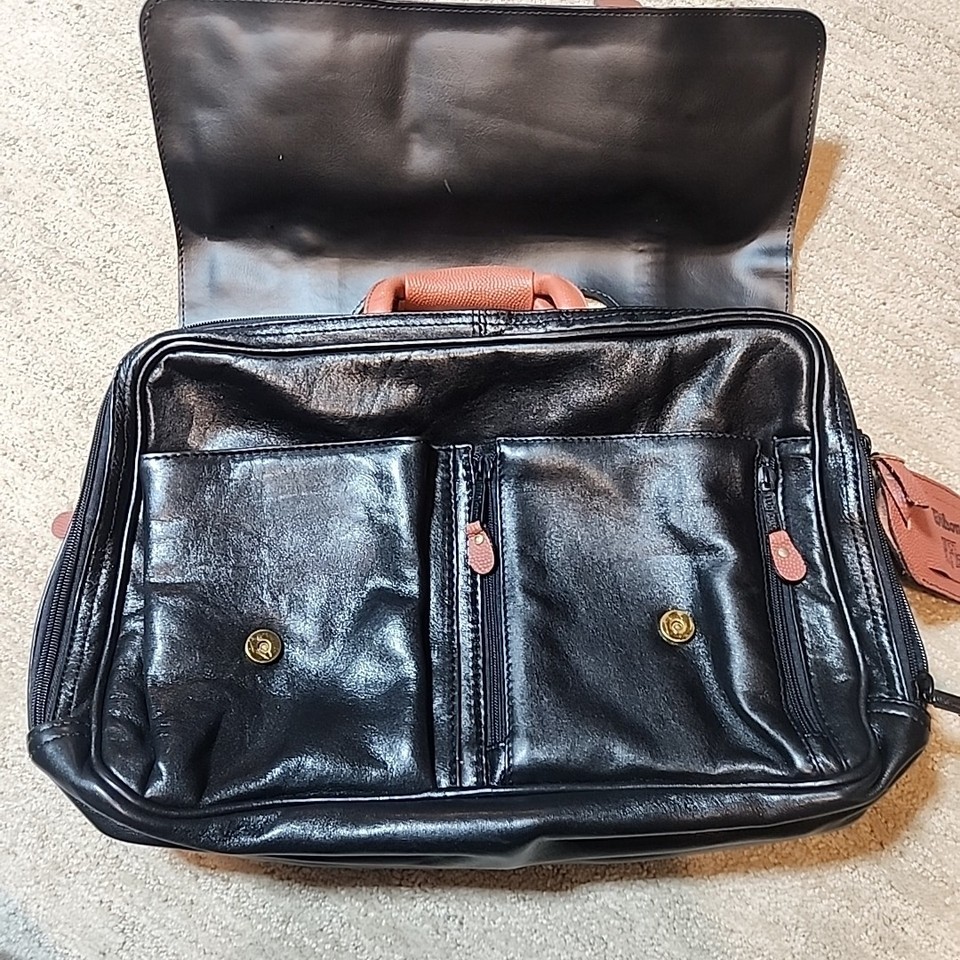 Vintage Wilson NFL Football Leather Briefcase, Brown and Black ...