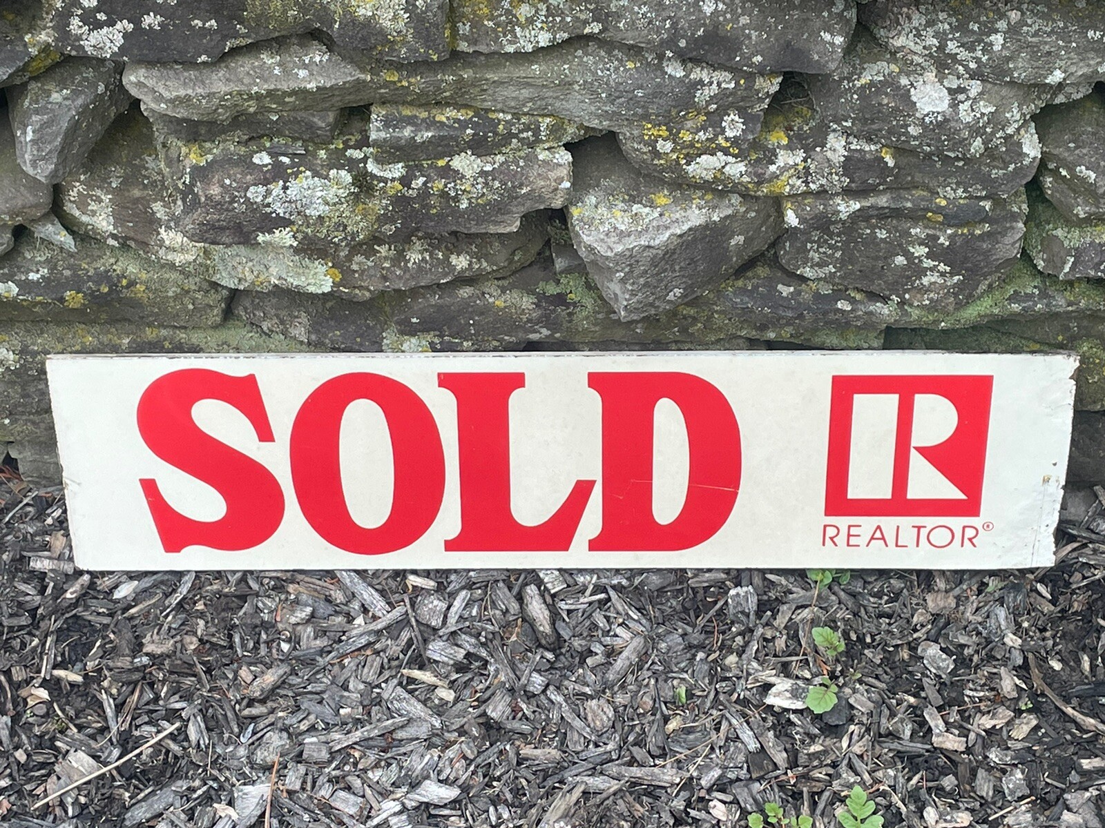 Vintage Real Estate Wooden Sign Realtor Sold 6" x 24" | eBay