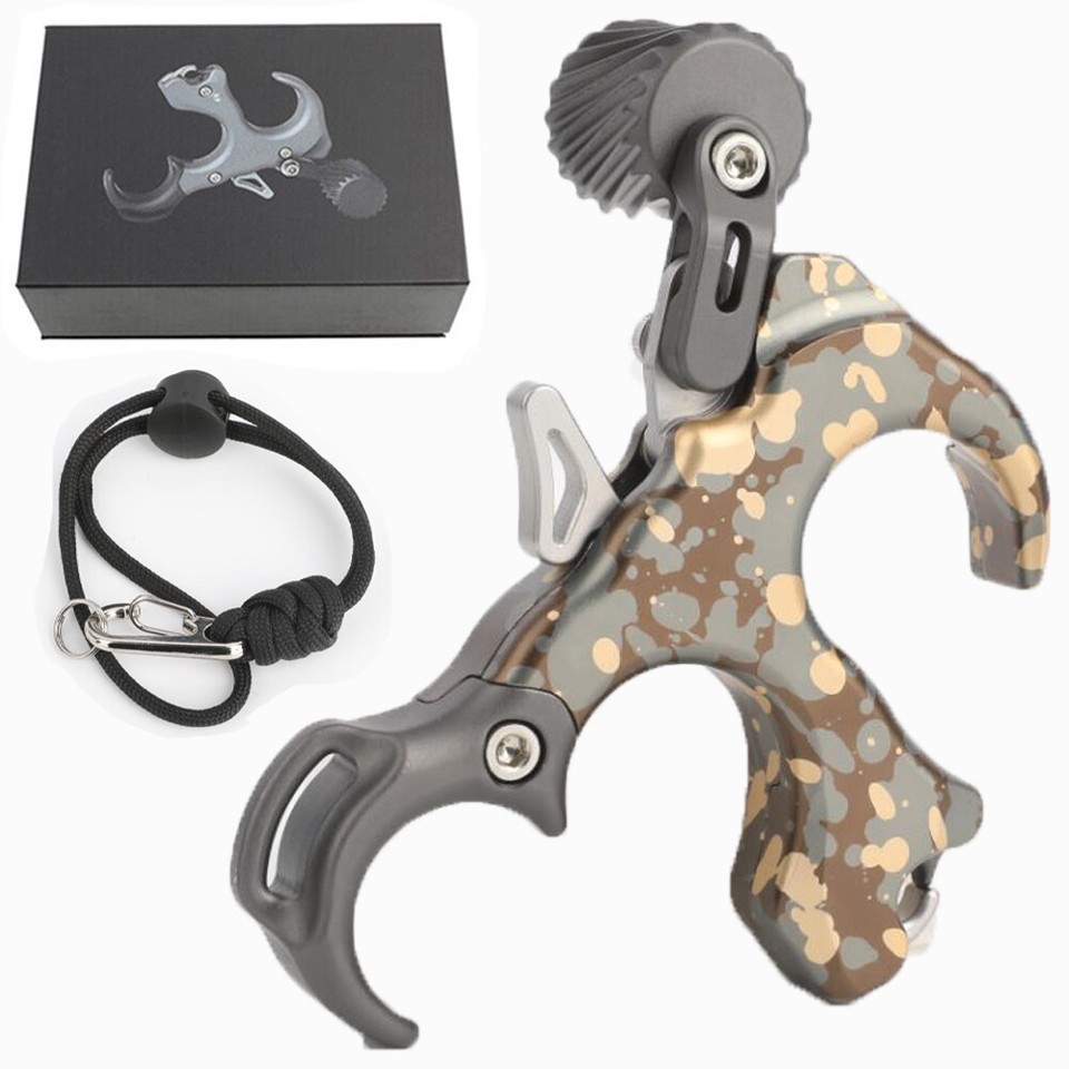 Archery Compound Bow Release Aids 3 Finger Thumb Trigger ...
