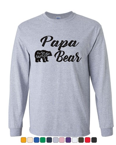 Papa Bear Long Sleeve T-Shirt For Dad Father's Day Protector of the ...