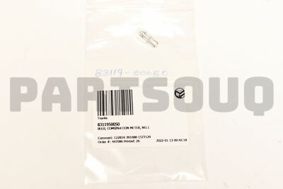 8311950050 Genuine Toyota BULB, COMBINATION METER, NO.1 83119-50050 | eBay