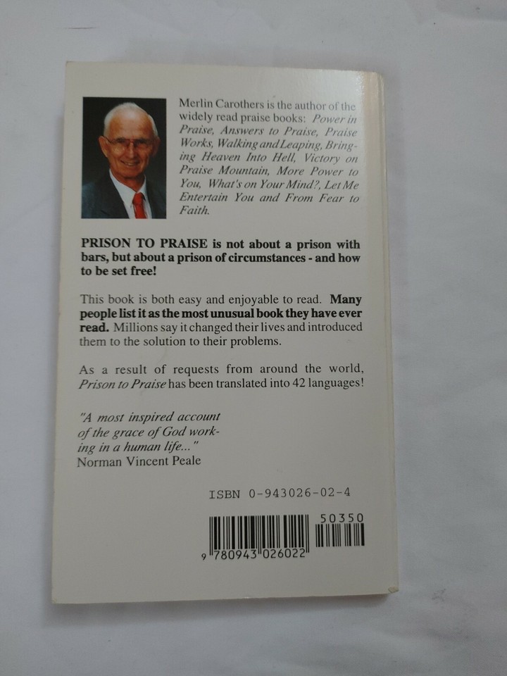 Merlin Carothers Prison to Praise Paperback Book 1997 | eBay