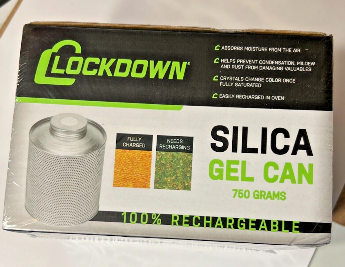 2 x Lockdown Rechargeable SILICA GEL CAN 740 grams Dehumidifier for Gun ...