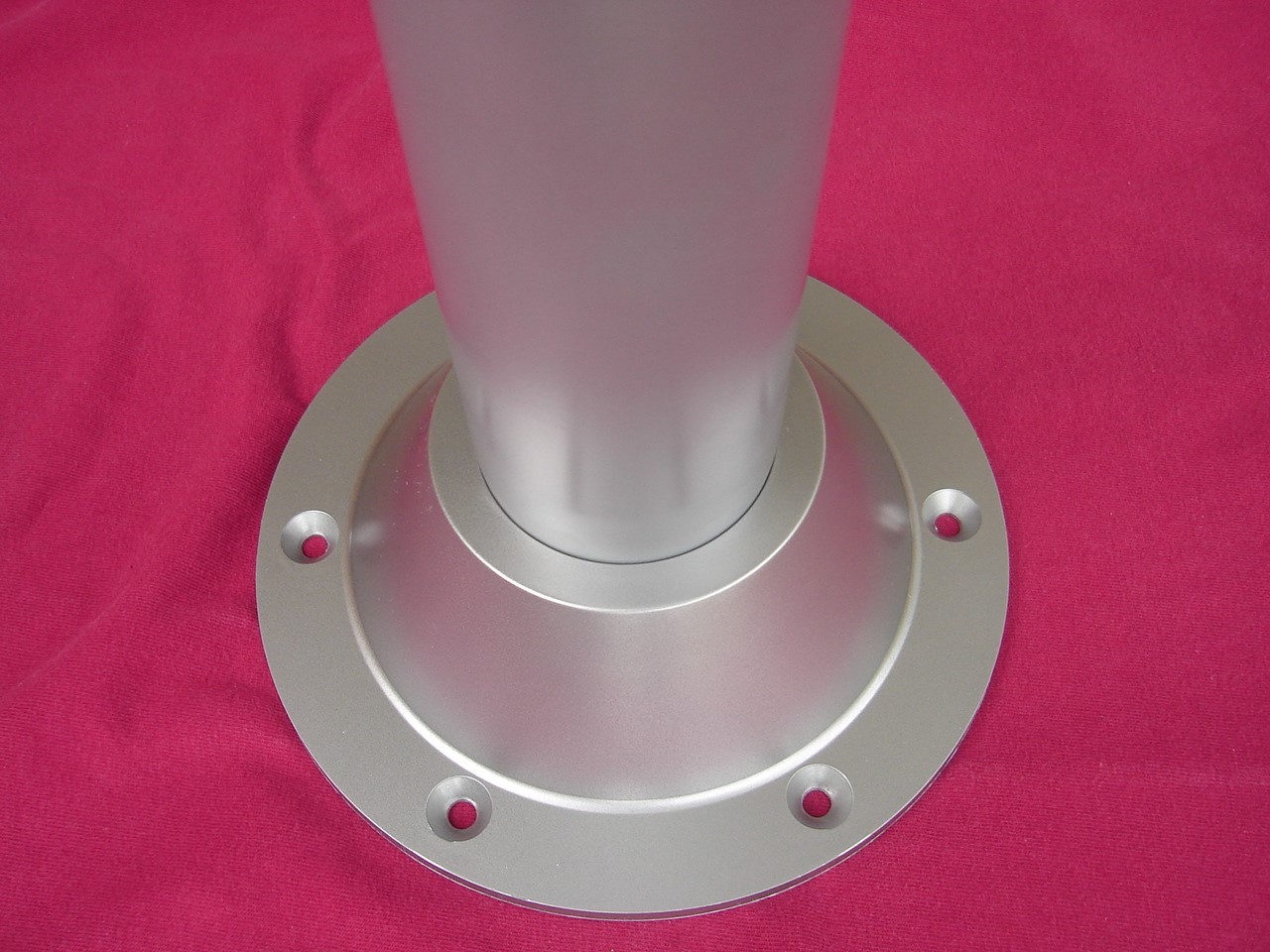 RV pedestal 27 ½" TABLE LEG + 2 ABS surface mount base SILVER powder ...