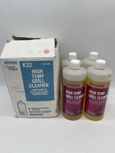 Case of 4-32oz Bottles MONOGRAM Clean Force K32 High Temp Grill Cleaner ...