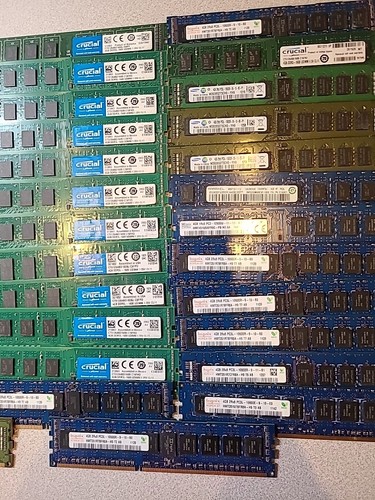 Lot of 38 sticks 4GB PC3L DDR3L Desktop/Server RAM Memory Mixed Brands ...